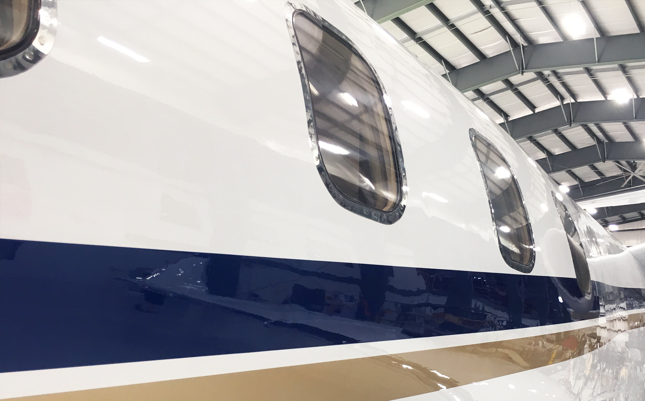 Learjet Exterior Paint Close Up – New United Goderich
